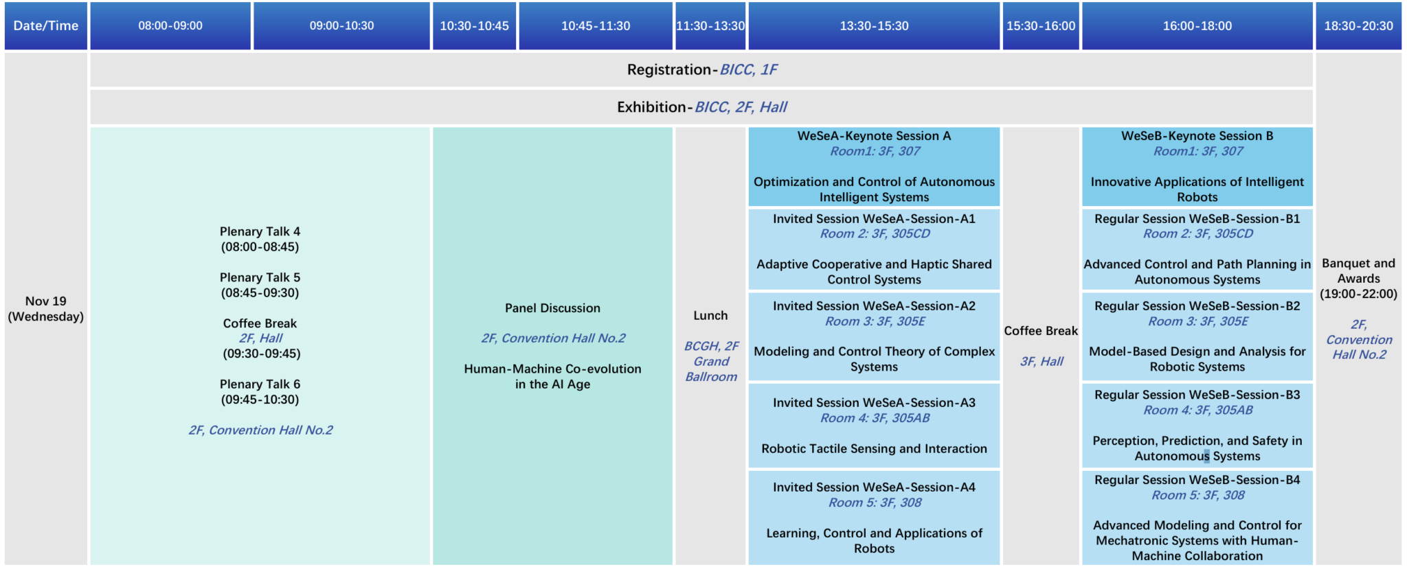 Program at a Glance - The 16th IFAC Symposium on Analysis, Design and Evaluation of Human ...